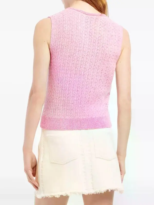 BARRIE V-neck Cashmere Top - Pink