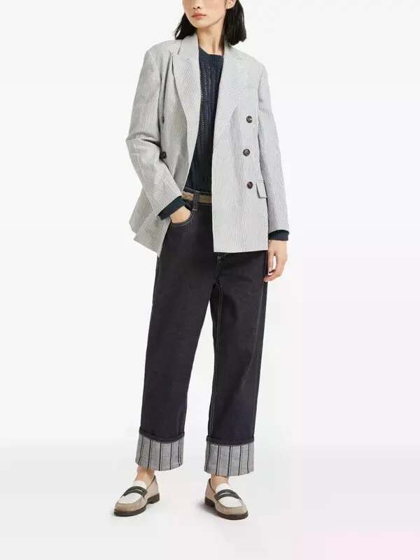 Brunello Cucinelli Open-knit Jumper - Blue
