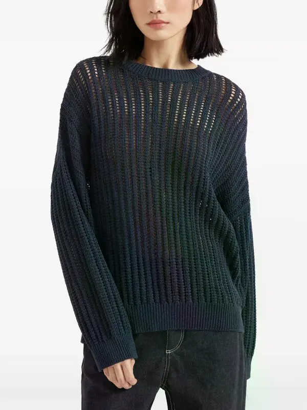 Brunello Cucinelli Open-knit Jumper - Blue