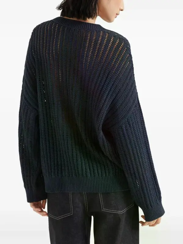 Brunello Cucinelli Open-knit Jumper - Blue
