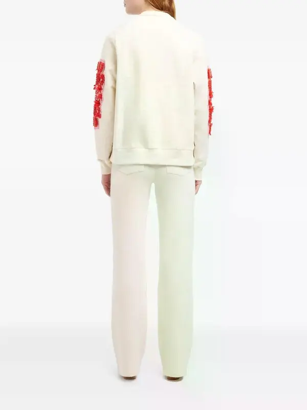 BARRIE Logo-embroidered Cardigan - White