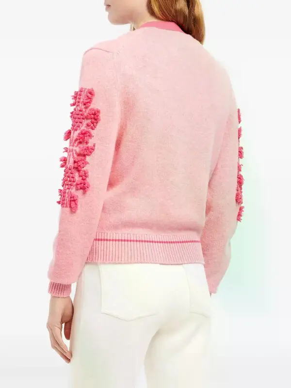 BARRIE Logo-embellished Cardigan - Pink