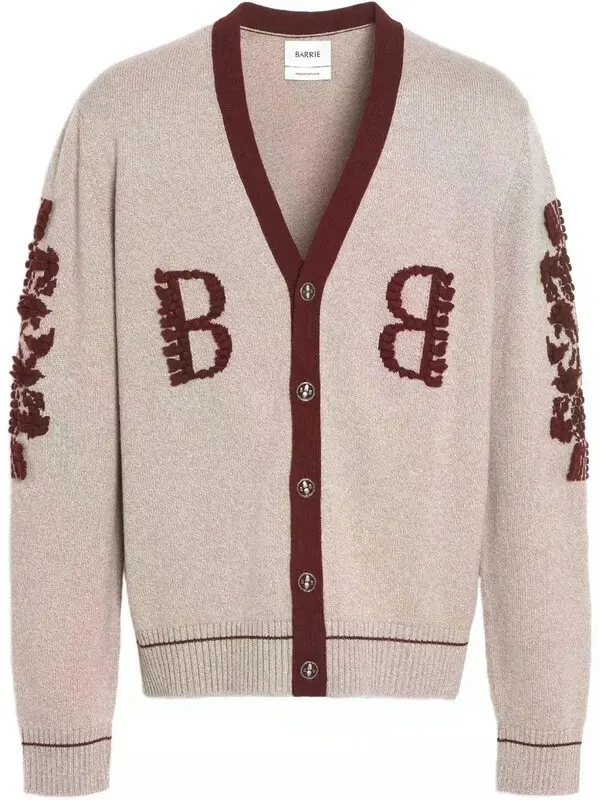 BARRIE 3d-logo Cardigan - Neutrals