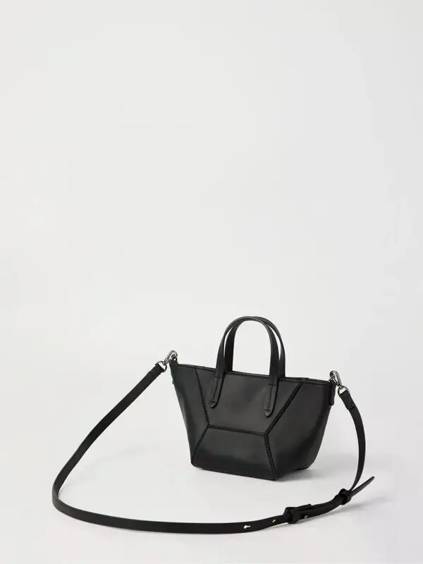 Brunello Cucinelli Bc Duo Mini Leather Tote Bag - Black
