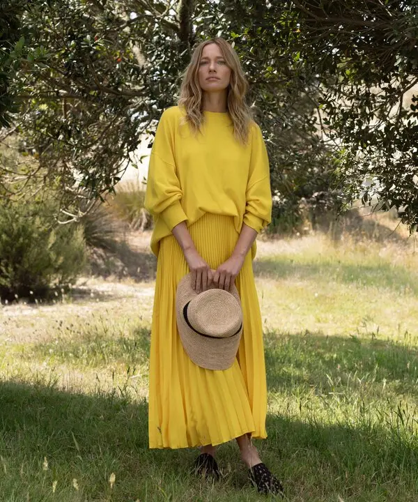Jenni Kayne Pleated Skirt - Yellow