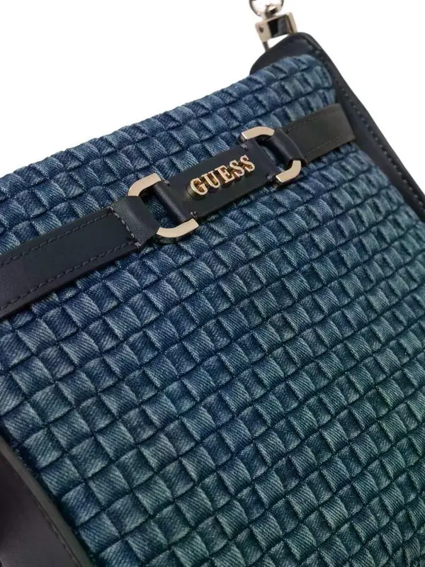 Guess Patterned Jacquard Cross Body Bag