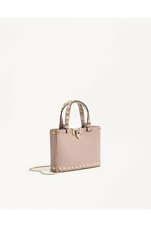 Valentino Garavani Rockstud Mini Shopping Bag - Natural