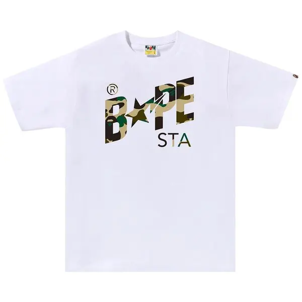 A BATHING APE 1st Camo Sta Tee - White