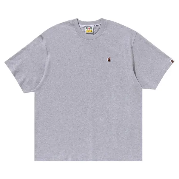 A BATHING APE One Point Relaxed Fit Tee - Grey