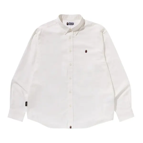 A BATHING APE One Point Oxford Long-sleeve Shirt - White