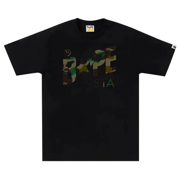 A BATHING APE 1st Camo Sta Tee /green - Black