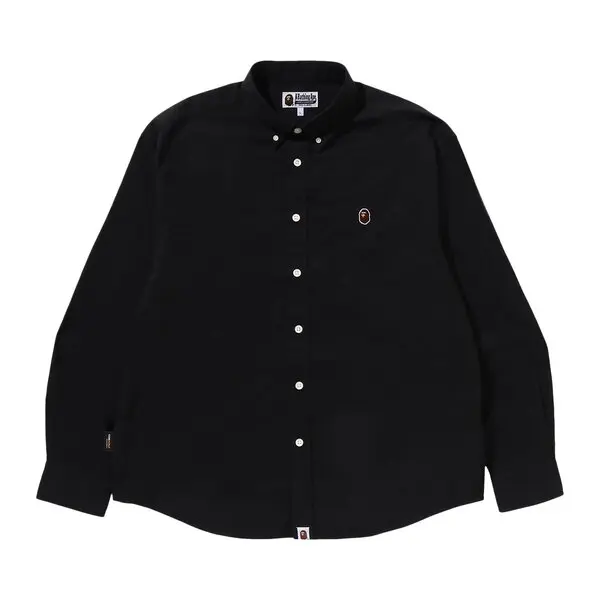 A BATHING APE One Point Oxford Long-sleeve Shirt - Black