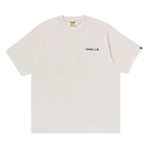 A BATHING APE Water Print Logo Relaxed Fit Tee 'ivory - Cream