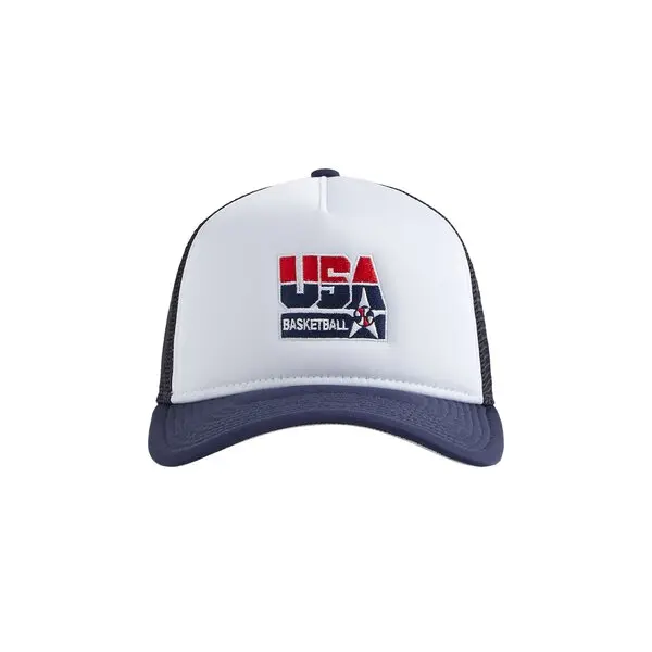 Kith X New Era For Usa Basketball Nolan Trucker Hat - Blue