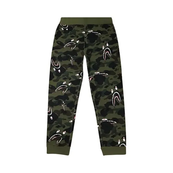 A BATHING APE Shark 1st Camo Sweatpants - Green
