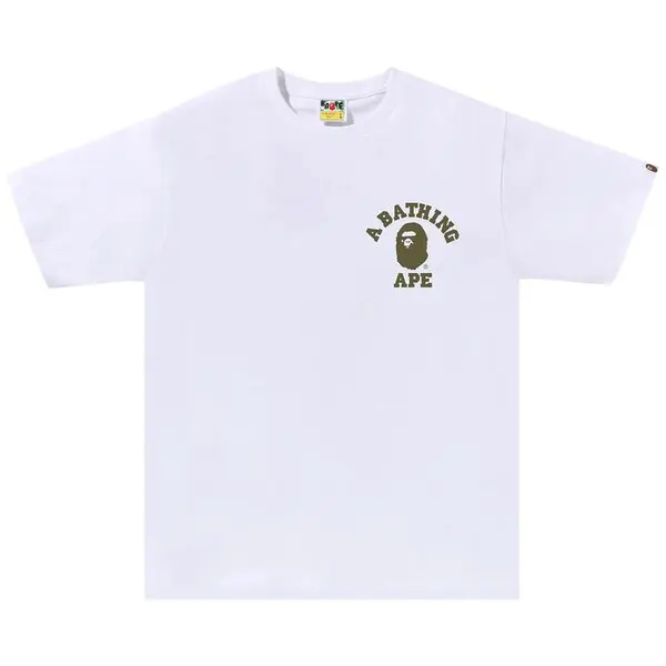 A BATHING APE 1st Camo College Ats Tee - White
