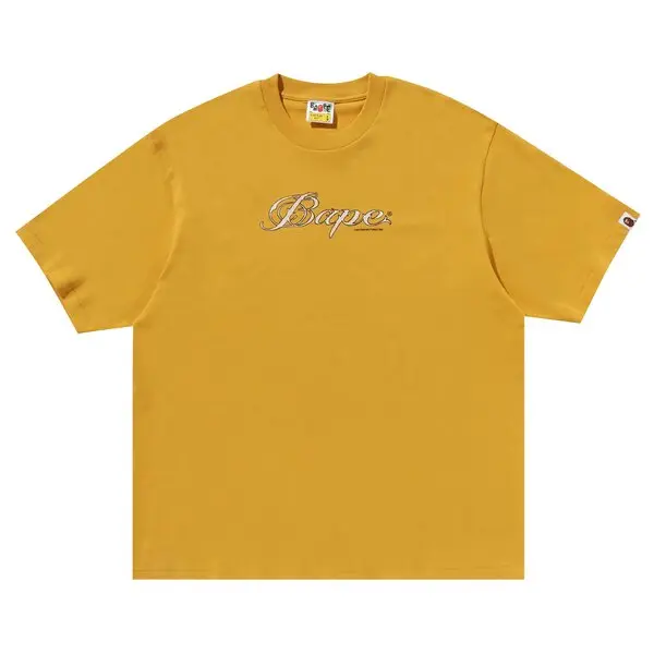 A BATHING APE Logo Relaxed Fit Tee - Yellow