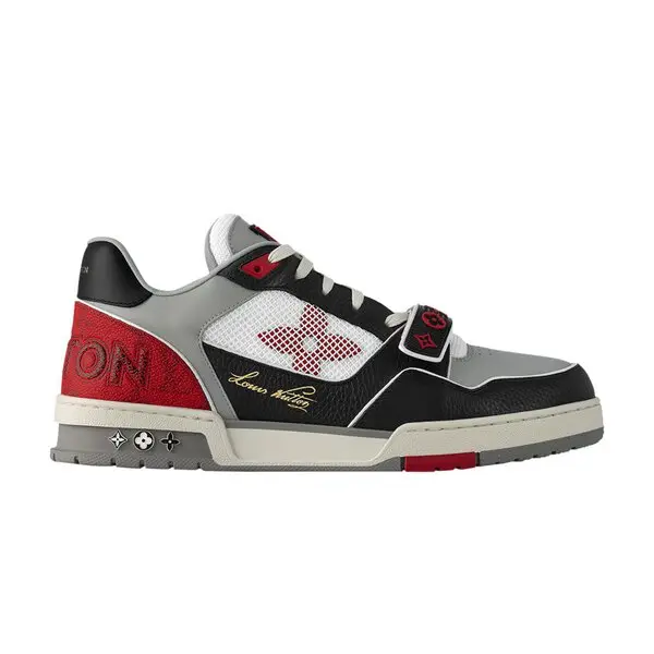 LOUIS VUITTON Trainer Low Velcro Strap Sneakers - Grey
