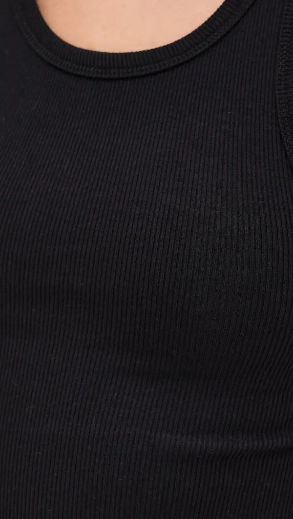 Eterne High Neck Fitted Tank - Black
