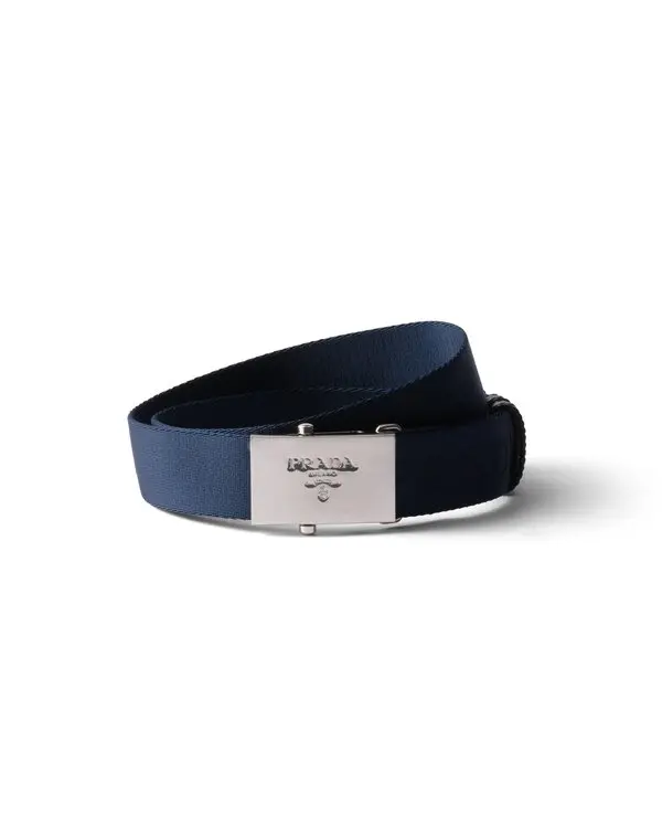 Prada Woven Re-nylon Belt - Blue