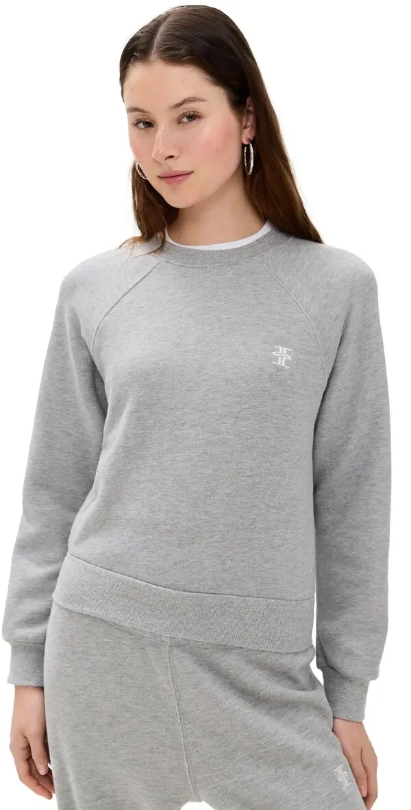 Eterne Shrunken Raglan Sweatshirt - Heather Grey