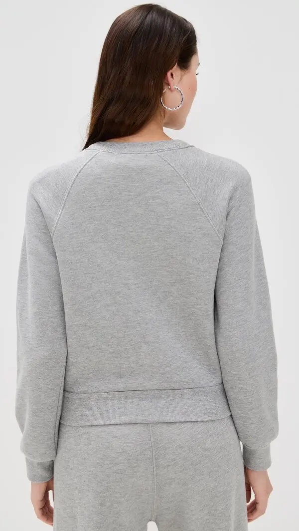 Eterne Shrunken Raglan Sweatshirt - Heather Grey