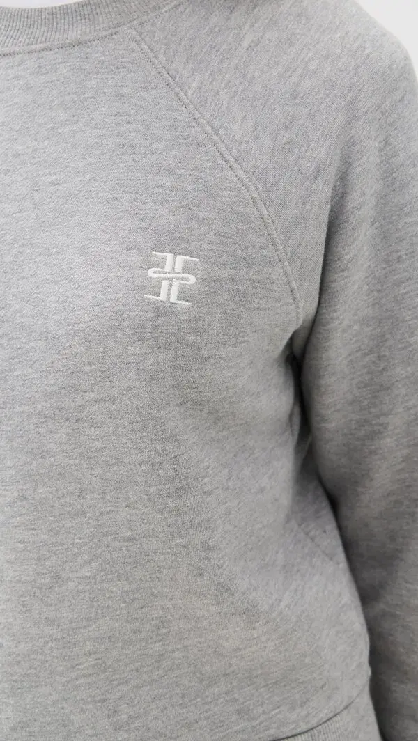 Eterne Shrunken Raglan Sweatshirt - Heather Grey