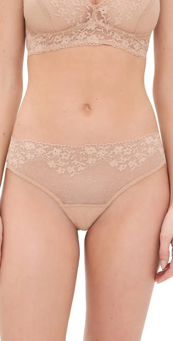 Commando Double Take Lace Thong - Beige