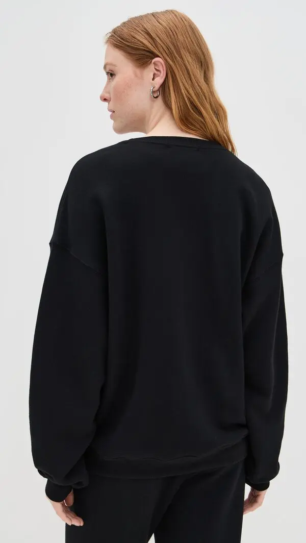 Eterne Oversized Crewneck Fleece Sweatshirt