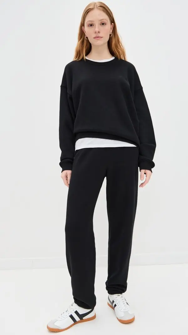 Eterne Oversized Crewneck Fleece Sweatshirt