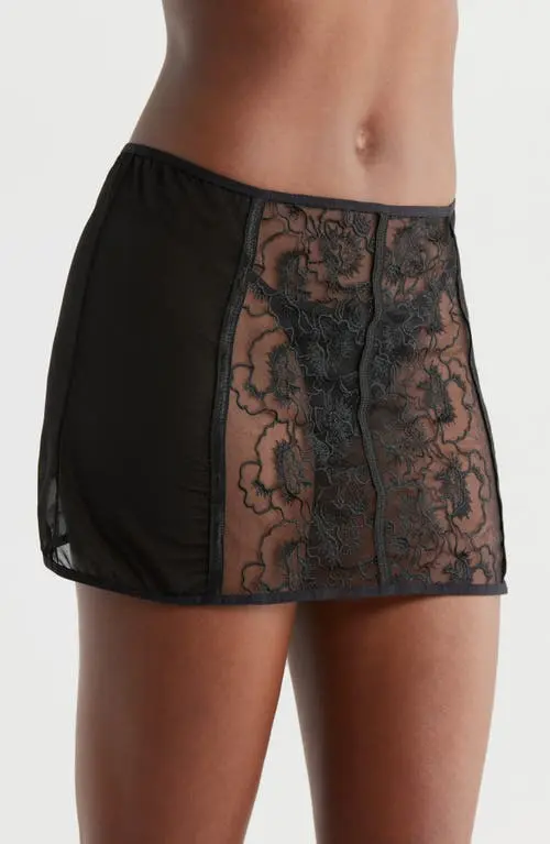 KILO BRAVA Embroidered Lace-up Skirt & G-string Set