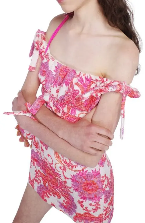 Anna Sui Arabesque Linen Mini Dress