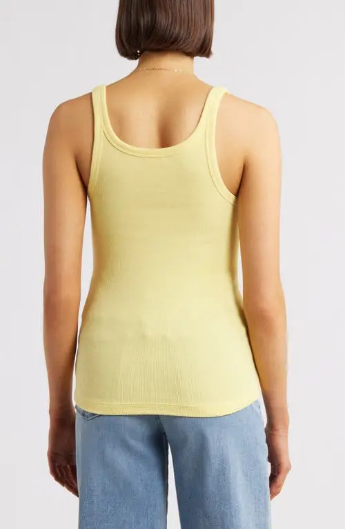 ALEX MILL 365 Stretch Cotton Rib Tank - Honeysuckle