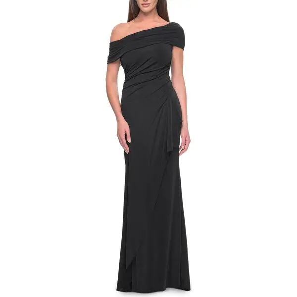 La Femme Jersey Evening Gown