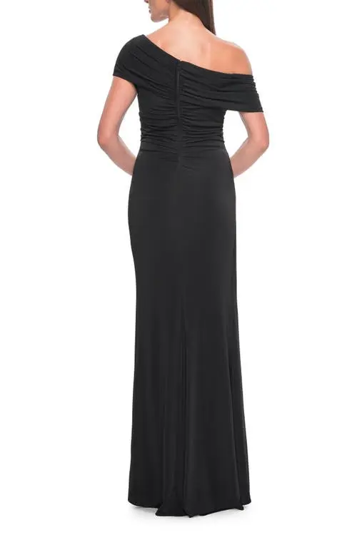 La Femme Jersey Evening Gown