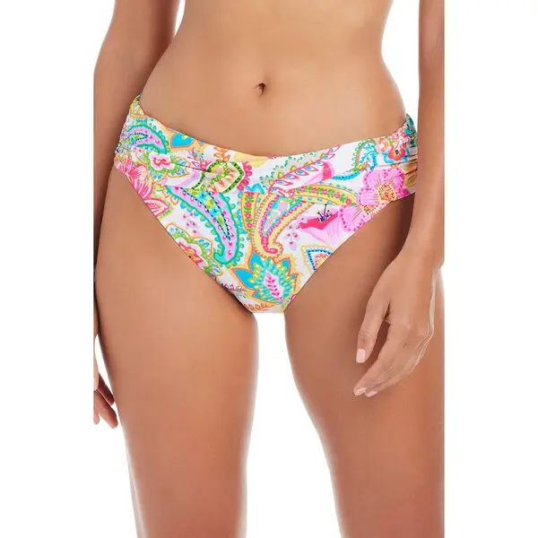 BLEU BY ROD BEATTIE Sarong Hipster Bikini Bottom - Pink Multi