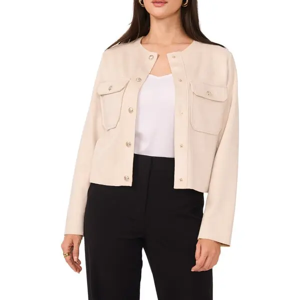 Vince Camuto Raw Edge Cropped Jacket