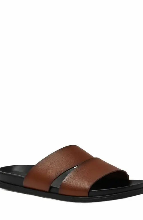 LANDS' END Comfort Slide Sandals - Rustic Brown