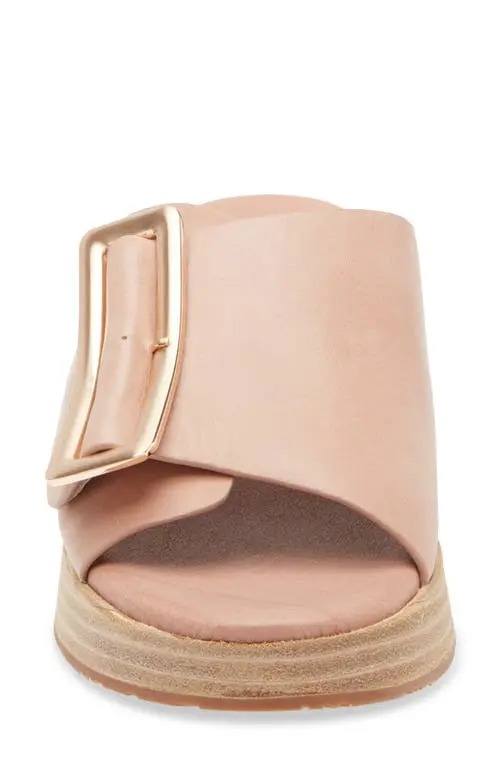 CHOCOLAT BLU Ela Platform Wedge Slide Sandal - Rose Leather