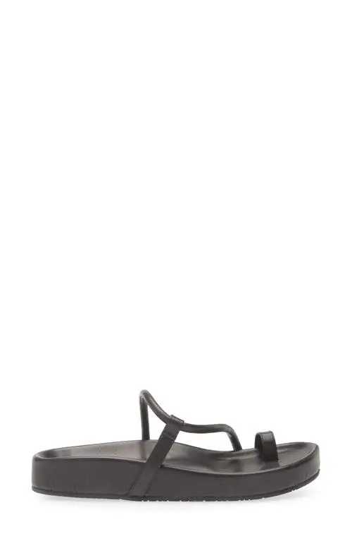 CHOCOLAT BLU Zina Leather Slide Sandal - Black Leather