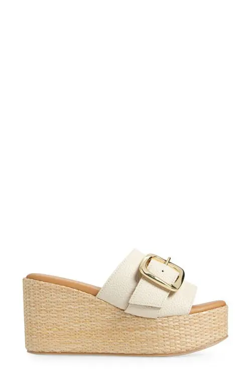 CHOCOLAT BLU Jana Platform Wedge Slide Sandal - Ice Leather