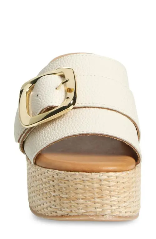 CHOCOLAT BLU Jana Platform Wedge Slide Sandal - Ice Leather