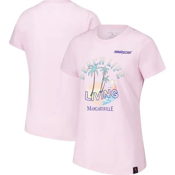 MARGARITAVILLE Nascar Beach Life T-shirt - Pink