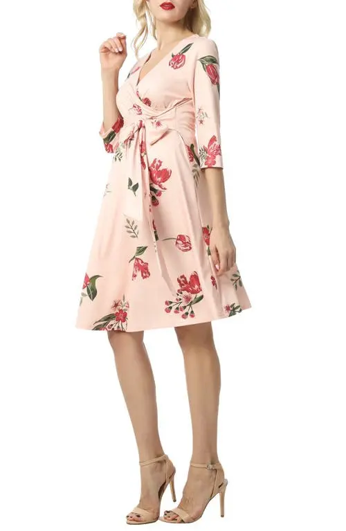 KIMI + KAI Ashley Floral Maternity Dress