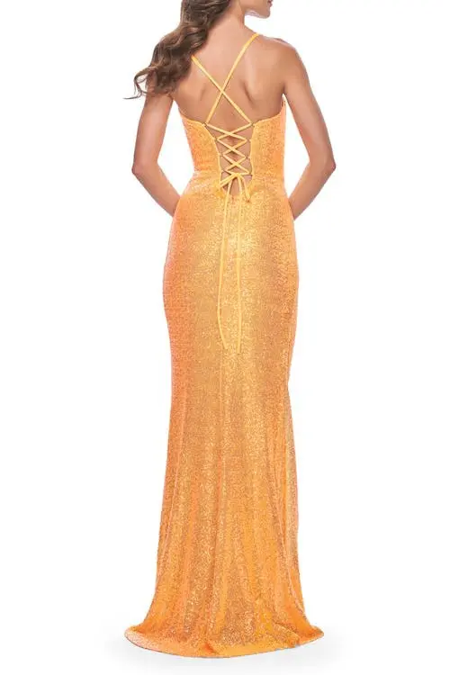 slim fit dress slacks Liese Sequin Bustier Midi Dress main image 1