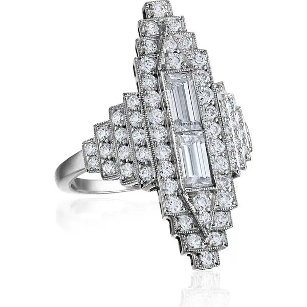 MINDI MOND All Diamond Empire Ring - Platinum/ Diamond