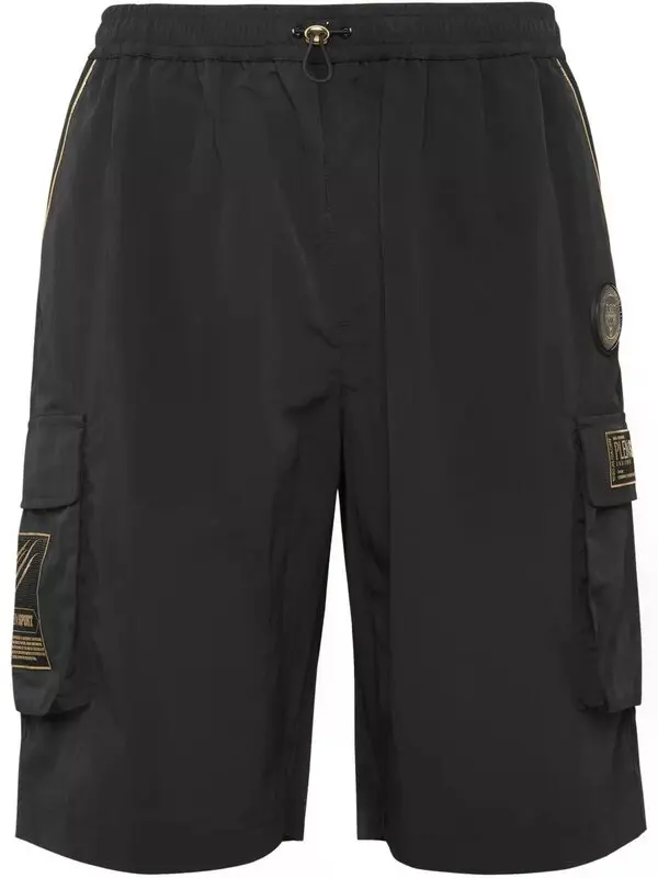 PLEIN SPORT Laminated Cargo Shorts