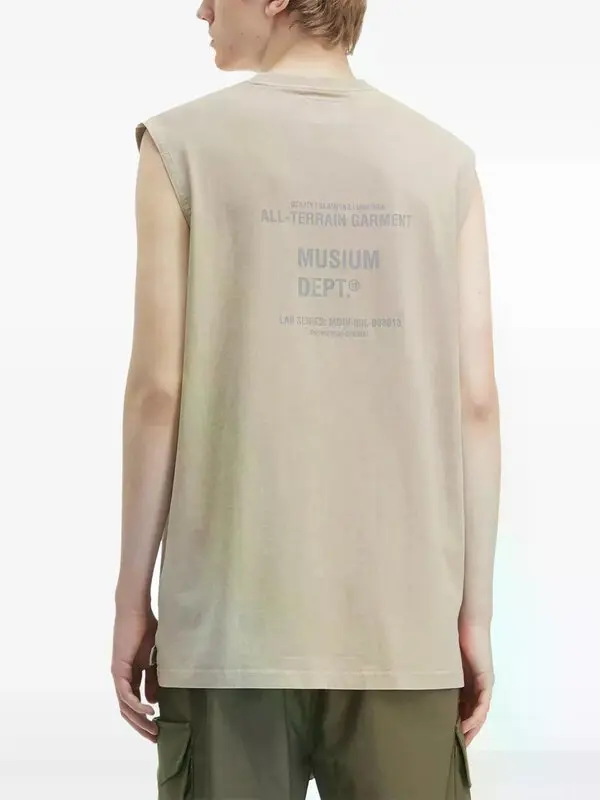MUSIUM DIV. Sleeveless Pocket T-shirt - Neutrals