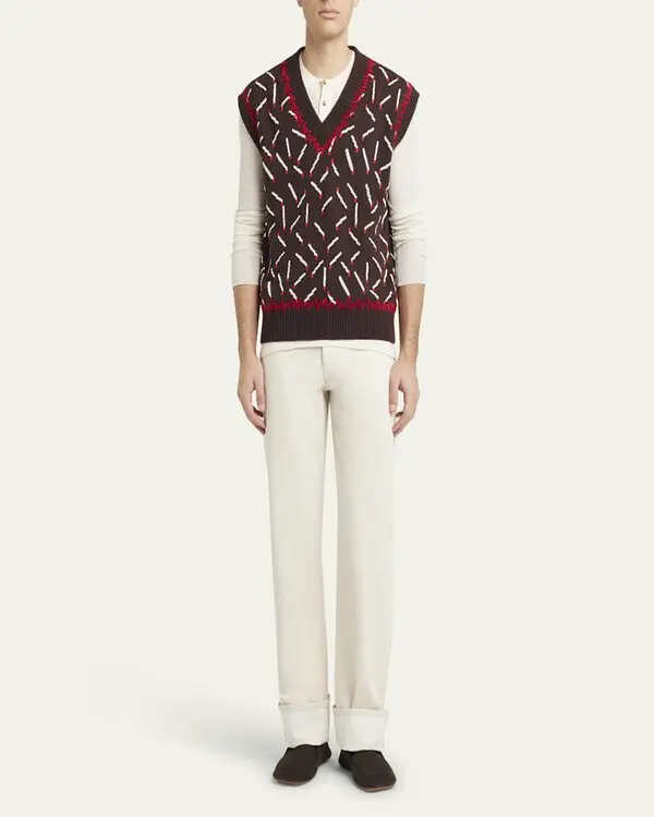 Bottega Veneta Allover Matchstick Chunky Sweater Vest