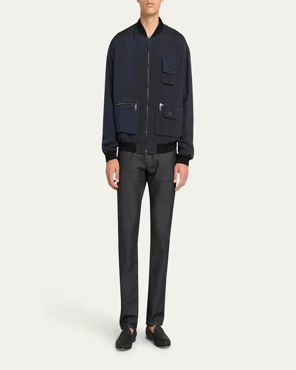Giorgio Armani Chevron Utility Bomber Jacket
